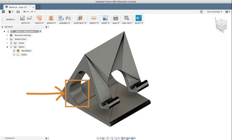 How to convert an STL (mesh) to a Solid in Fusion 360 - Product Design ...