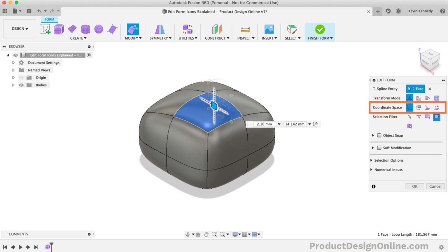 What Do Those Edit Form (Sculpt) Icons mean in Fusion 360? - Product ...