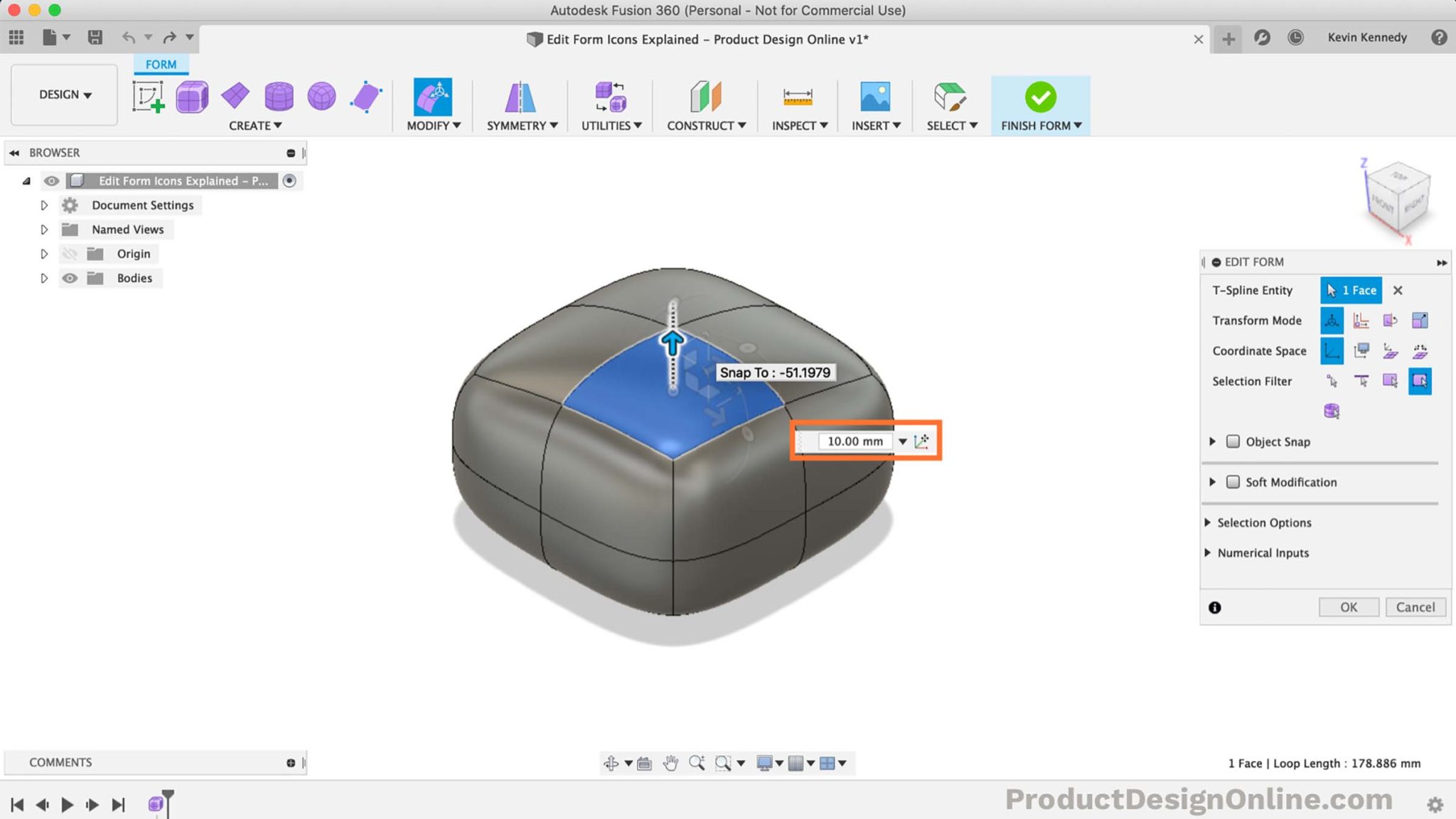 What Do Those Edit Form (Sculpt) Icons mean in Fusion 360? - Product ...