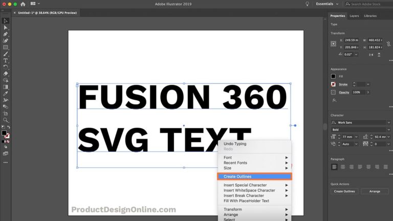 Using SVG Files with Fusion 360 - Product Design Online