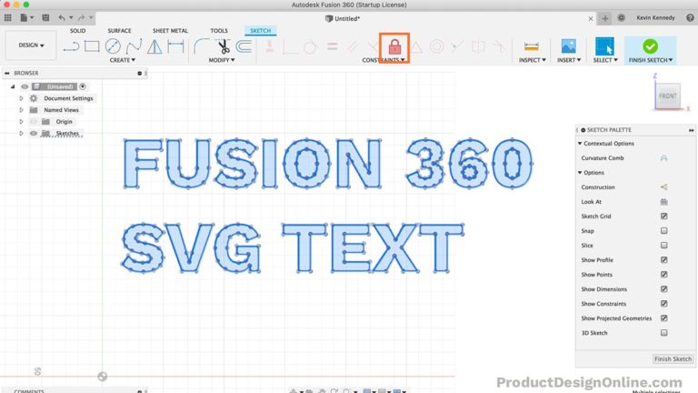 Using SVG Files with Fusion 360 - Product Design Online