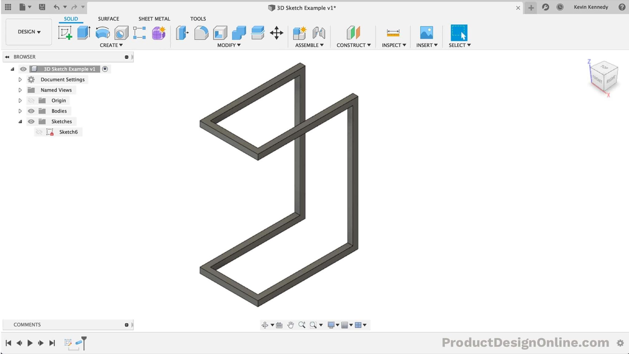 Introduction to 3D Sketching in Fusion 360 - Product Design Online