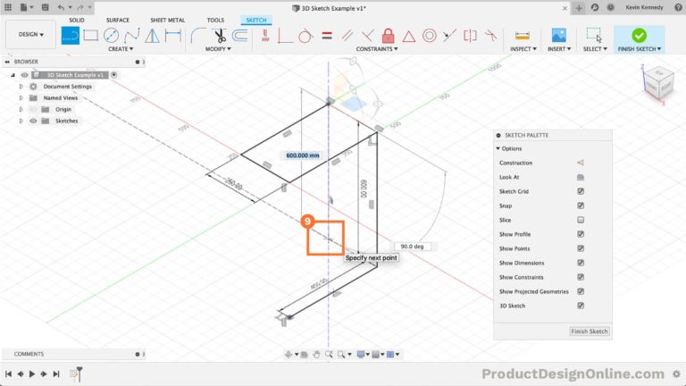 Introduction to 3D Sketching in Fusion 360 - Product Design Online