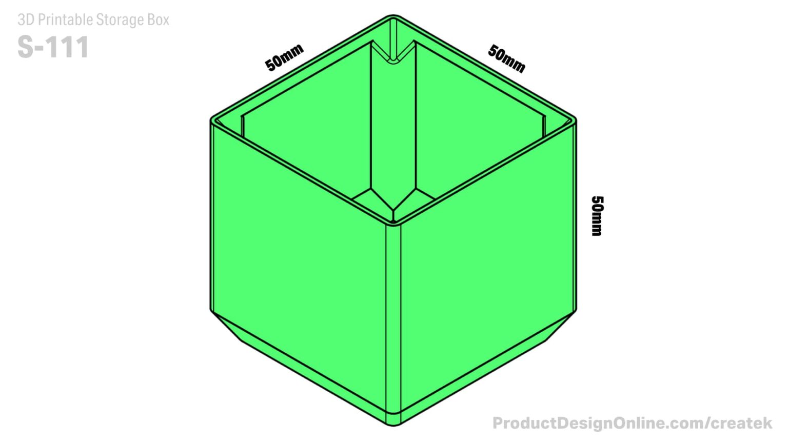 CREATEK 3D Printable Storage Boxes - Product Design Online