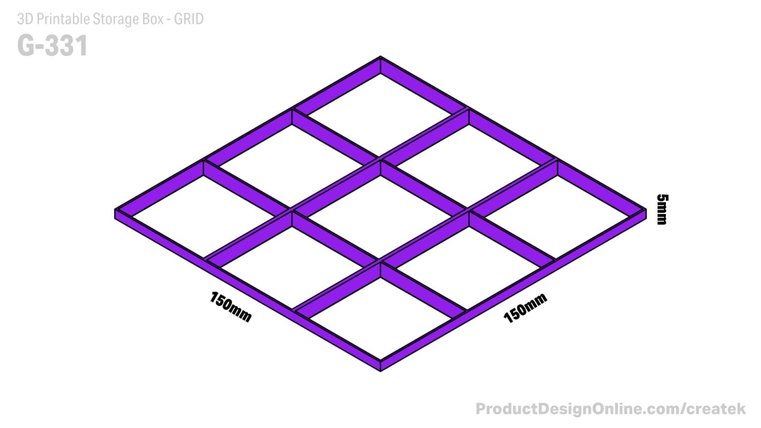 CREATEK 3D Printable Storage Boxes - Product Design Online