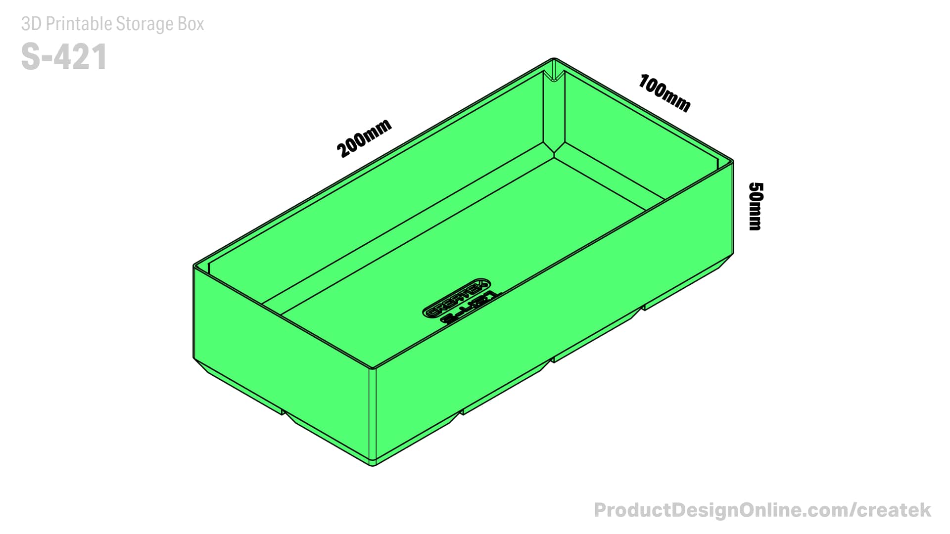 CREATEK 3D Printable Storage Boxes - Product Design Online