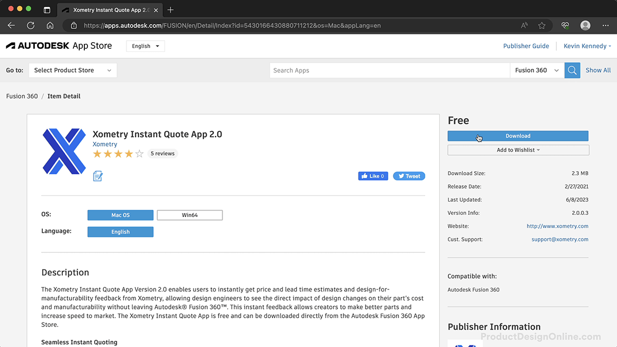 Xometry Fusion 360 Add In How To Get Estimates And Order Parts From Fusion 360 Product